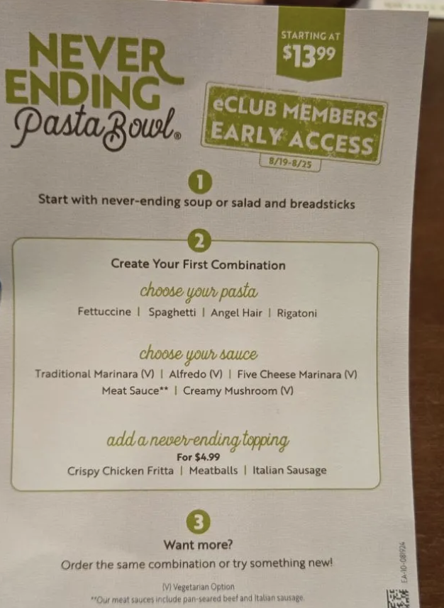 Olive Garden Never-Ending Pasta Bowl Is Back — SavingsMania